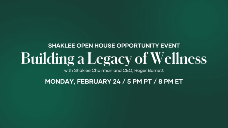 Shaklee Open House featuring Chairman & CEO Roger Barnett - Shaklee ...
